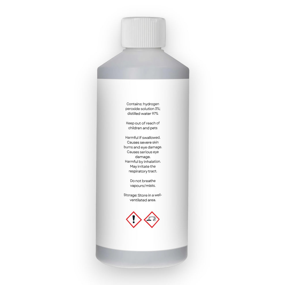 Peroxyde d'hydrogène de qualité alimentaire 3% - 500 mL – Dioxypure
